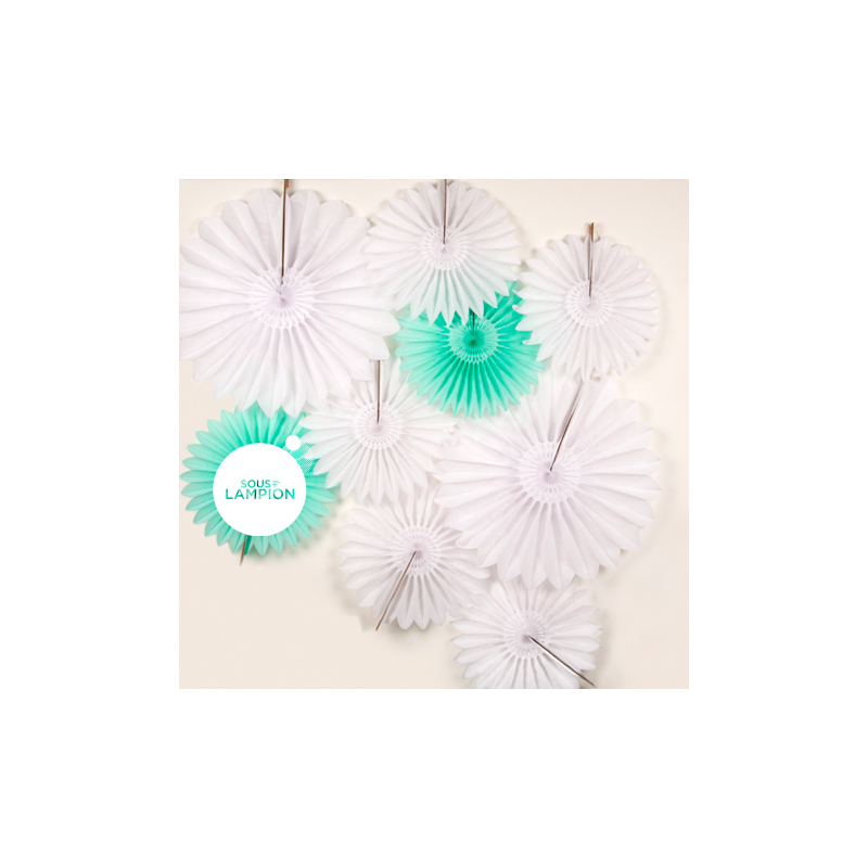 Maxi grey paper fan for parties and photo op decor