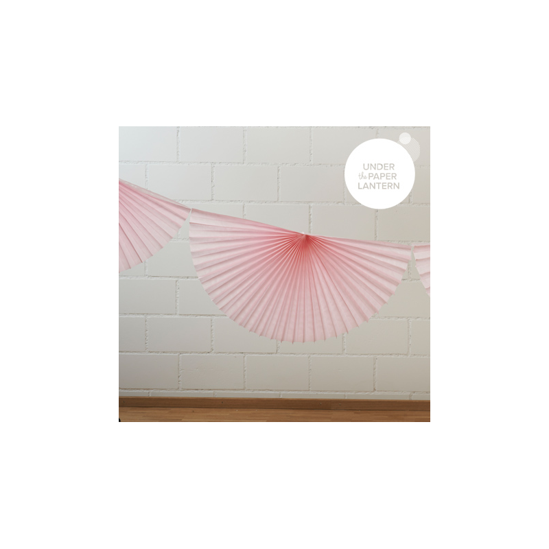 peach fans garland for wedding and party decor