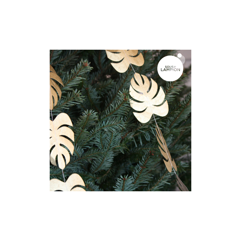 Gold paper leaf garland for wedding and home decor