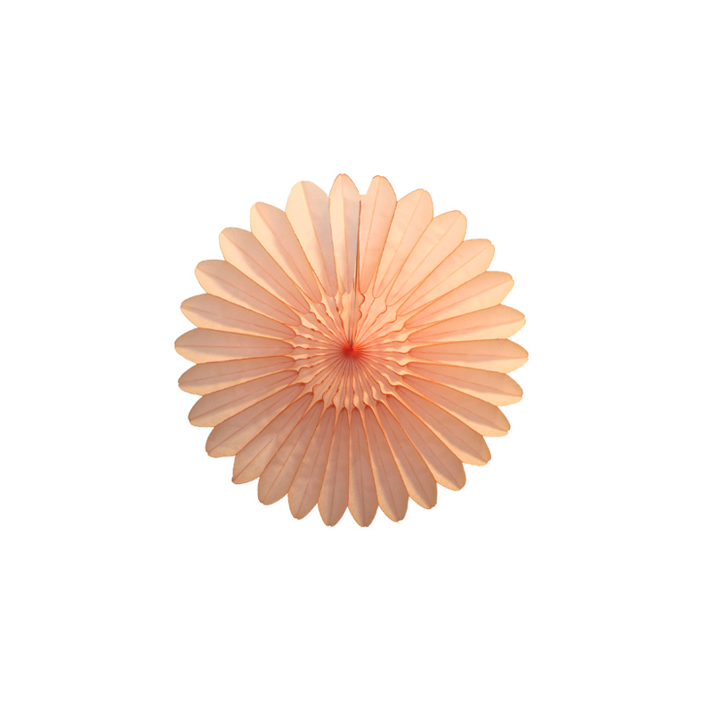 Vintage peach 35cm paper fan