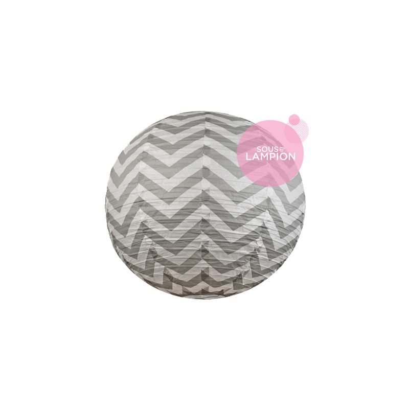 Cumulus Grey Chevron Paper Lantern for wedding and home decor