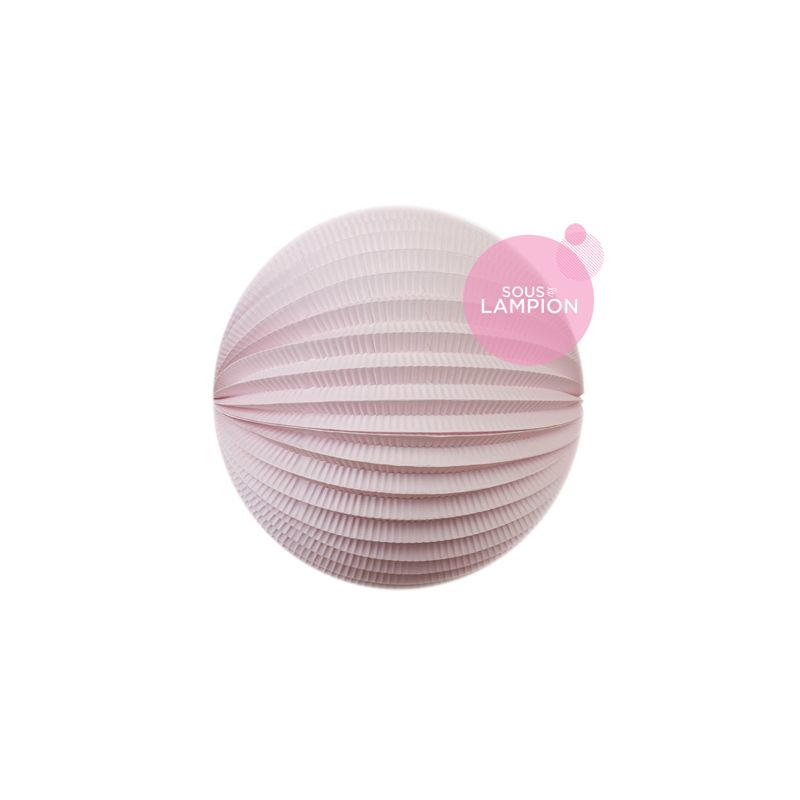 Grand lampion rose pâle réutilisable pour anniversaire zero dechet