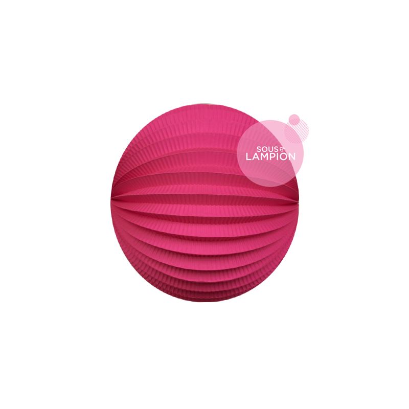 Grand lampion rose fluo réutilisable pour anniversaire zero dechet