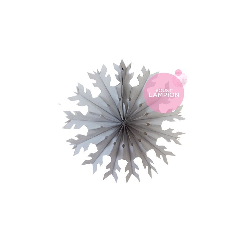 grey paper snowflake for Holiday decor